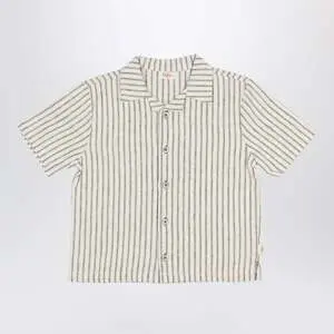 BÚHO Striped Linen Blend Shirt - Multicolor
