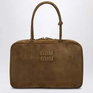 Miu Miu Suede Top Handle Bag - Green