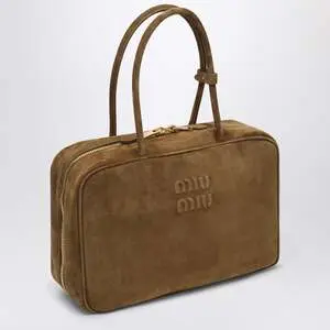 Miu Miu Suede Top Handle Bag - Green