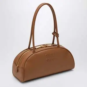 Miu Miu Cognac Leather Shoulder Bag