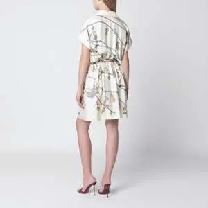 Versace Printed Silk Twill Mini Shirt Dress - Multicolor