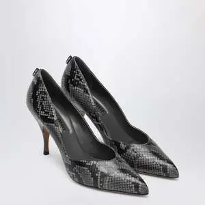 Miu Miu Ayers Python-print Leather Pumps - Red