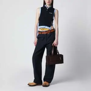 Miu Miu Lambskin Shopping Bag - Brown