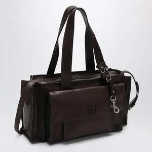 Miu Miu Lambskin Shopping Bag - Brown