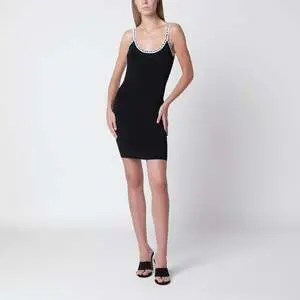 Versace Stretch Viscose Mini Dress - Black