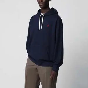 Polo Ralph Lauren Navy Cotton Blend Hoodie - Blue