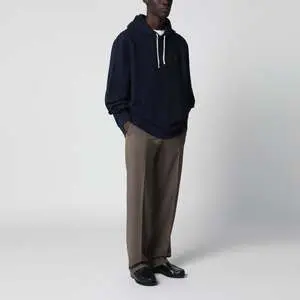 Polo Ralph Lauren Navy Cotton Blend Hoodie - Blue