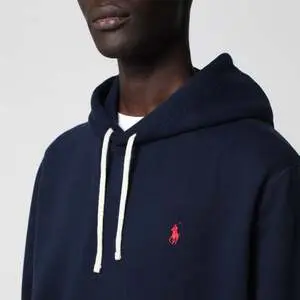 Polo Ralph Lauren Navy Cotton Blend Hoodie - Blue