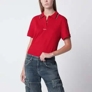 Versace Cotton Piqué Polo Shirt - Red