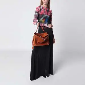 Balenciaga Rodeo Medium Bag In Vegetable-tanned Lambskin - Brown