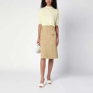 Bottega Veneta Light Yellow Cashmere Crew-neck Sweater