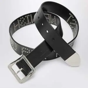 DAGGER Leather Belt With Silver Stud Detailing
