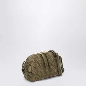 Bottega Veneta Intrecciato Suede Pouch - Beige