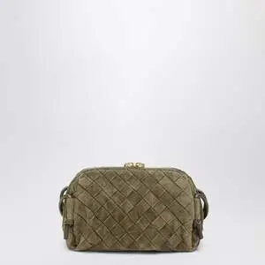 Bottega Veneta Intrecciato Suede Pouch - Beige