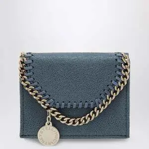 Stella McCartney Light Falabella Trifold Wallet With Chain - Blue