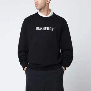 Burberry Slim Cotton Terry-effect Sweatshirt - Black