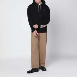 Burberry Sweatshirt With Check Pattern Inserts
