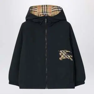 Burberry Reversible Check Hooded Nylon Jacket - Beige
