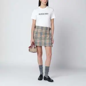 Burberry Check Wool Mini Kilt - Beige