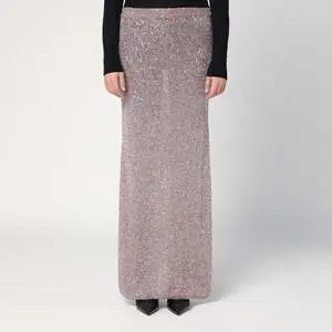Balenciaga Sequined Maxi Skirt - Brown