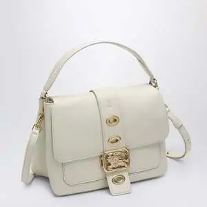 Burberry Small Rider Shoulder Bag In Lambskin - Beige