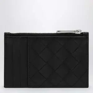 Bottega Veneta Leather Card Case With Intrecciato Pattern