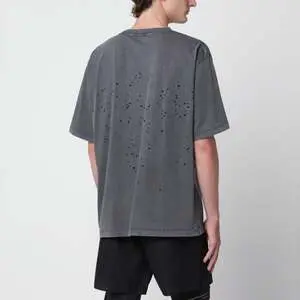 Satisfy Mothtech Aged T-shirt With Holes - Black