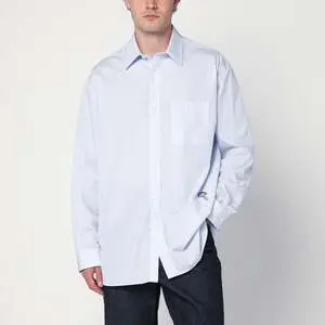 Bottega Veneta Striped Cotton Poplin Shirt - Blue