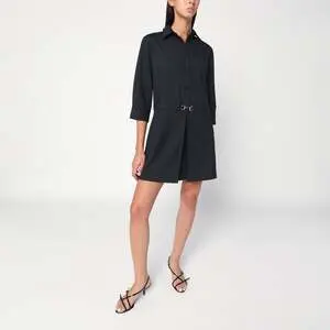 Gucci Wool Shirt Dress With Button Detail