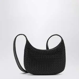 Bottega Veneta Small Veneto Bag In Intrecciato Lambskin - Black