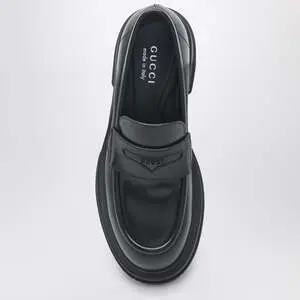 Gucci Leather Loafers With Logo Detail