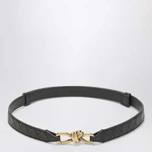 Bottega Veneta Andiamo Intrecciato Belt - Brown