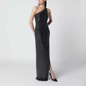 Gucci Long Jersey Dress With Crystal Embroidery