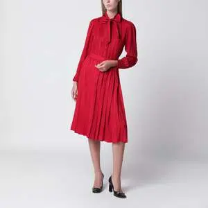 Gucci Pleated Silk Jacquard Midi Skirt
