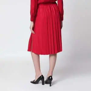 Gucci Pleated Silk Jacquard Midi Skirt