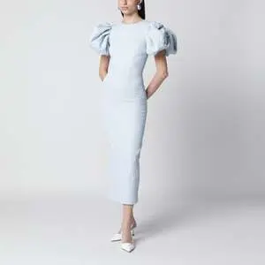 ROTATE BY BIRGER CHRISTENSEN Balloon Jacquard Midi Dress