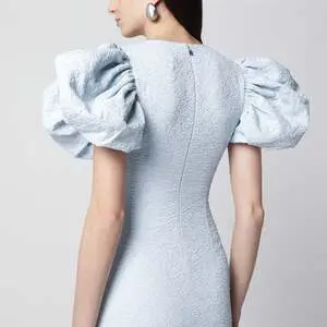 ROTATE BY BIRGER CHRISTENSEN Balloon Jacquard Midi Dress