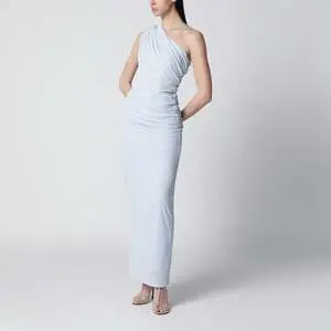 ROTATE BY BIRGER CHRISTENSEN One-shoulder Draped Maxi Dress - Light Blue