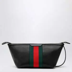 Gucci Calfskin Toiletry Case With Web Stripe