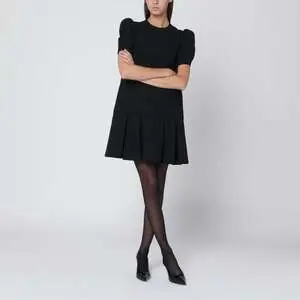 Moschino Mini Dress With Puff Sleeves And Pleated Skirt