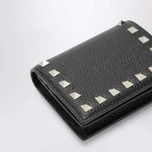 Valentino Garavani Rockstud Leather Wallet - Black