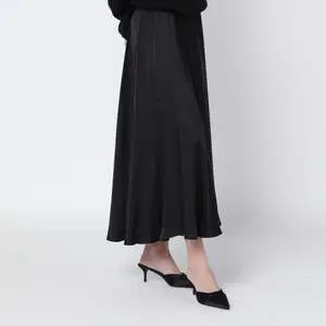 ANINE BING Christina Silk-blend Midi Skirt