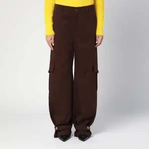 Moschino Wide Cargo Trousers - Brown
