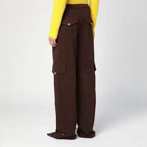 Moschino Wide Cargo Trousers - Brown