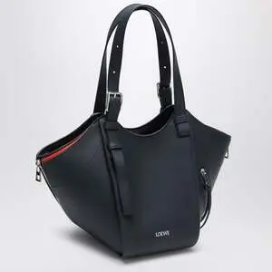Loewe Dark Blue Layered Hammock Flip Leather Bag - Multicolor