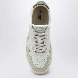 AUTRY Medalist Low Sneakers In /green Leather And Suede - White