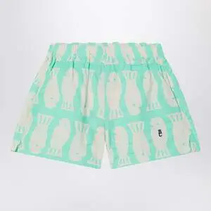 BOBO CHOSES Lucky Fish Aqua Green Shorts
