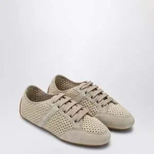 Givenchy Slimline Sneakers In Mesh And Suede - Beige