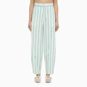 MARGAUX LONNBERG Beatty Striped Cotton Trousers