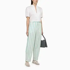MARGAUX LONNBERG Beatty Striped Cotton Trousers